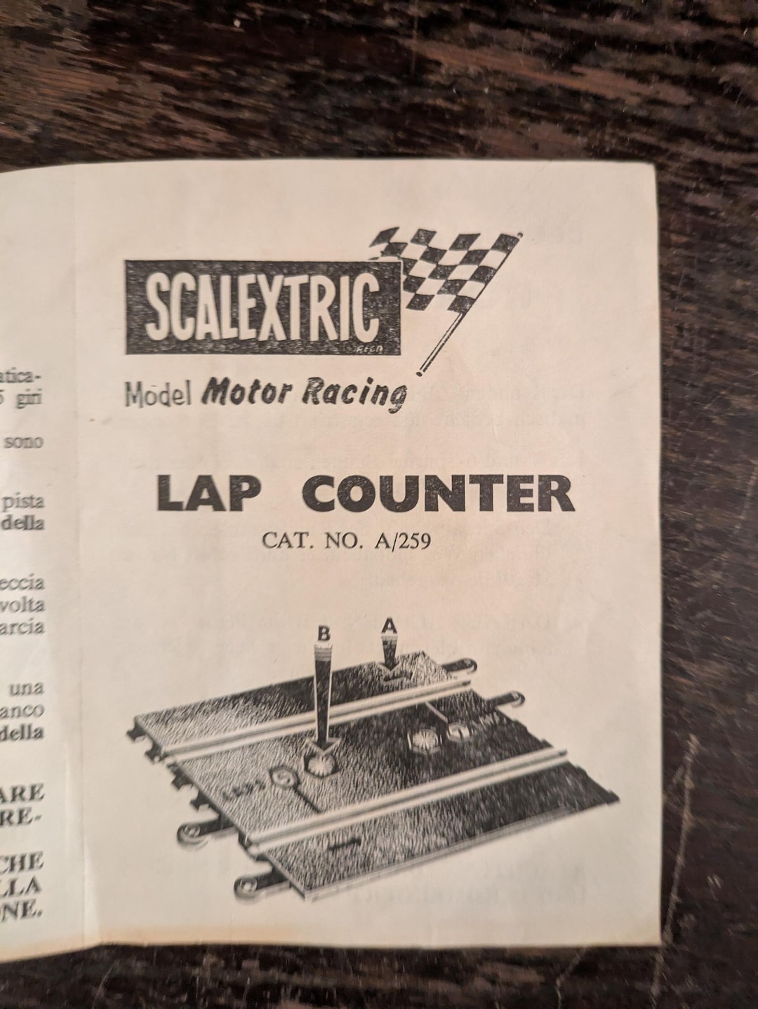 Instructions for Vintage Scalextric Lap Counter CAT No. A/259 - Etsy