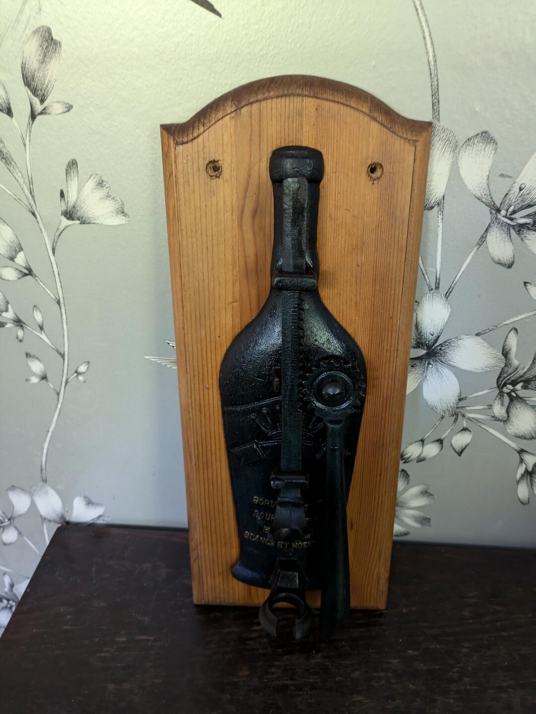 Vintage French Wall Mounted All Metal Corkscrew, Full Working ...