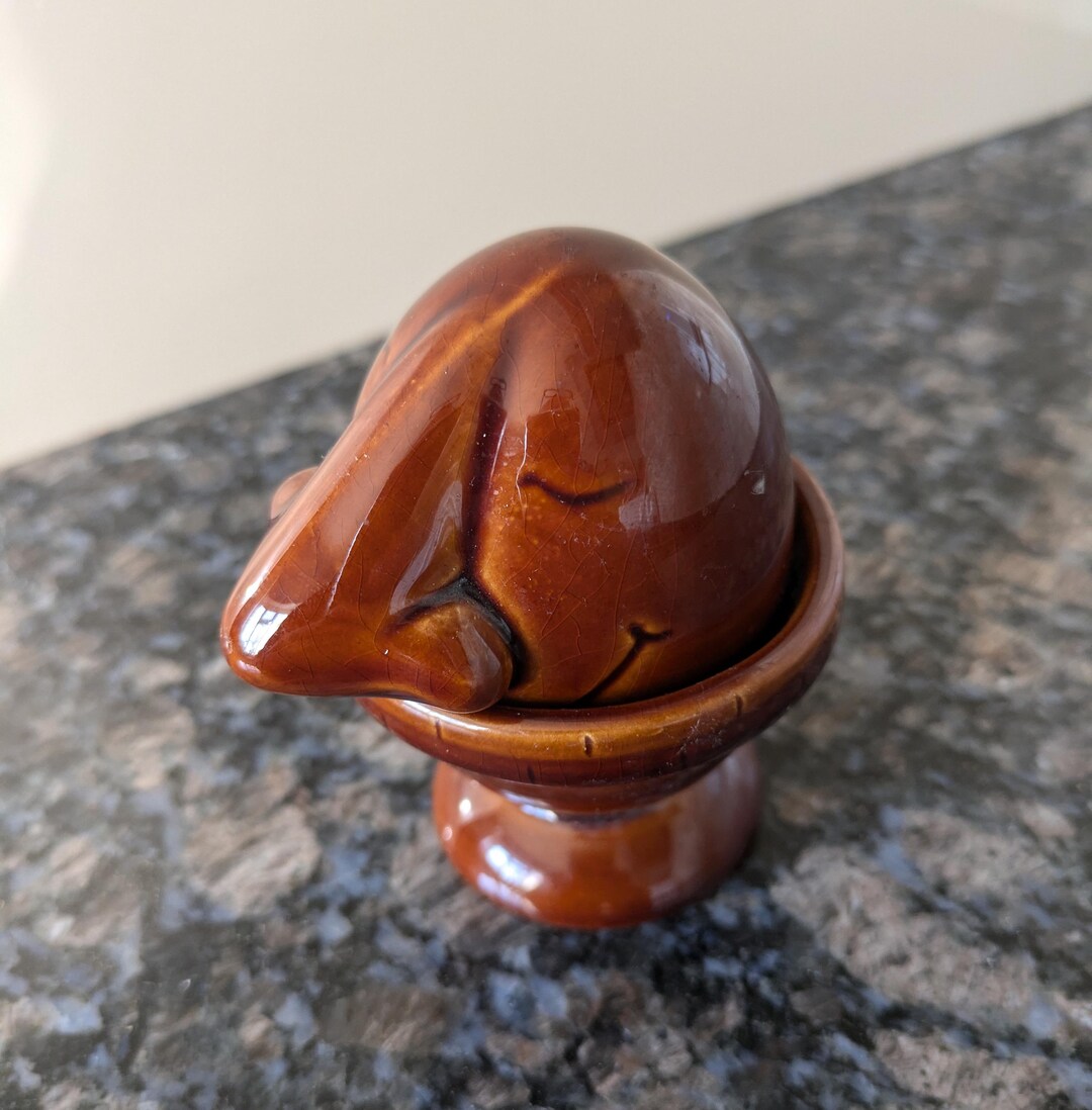 Vintage Denmead "humpty Dumpty" Mr. Nosey Brown Ceramic Lidded Novelty ...