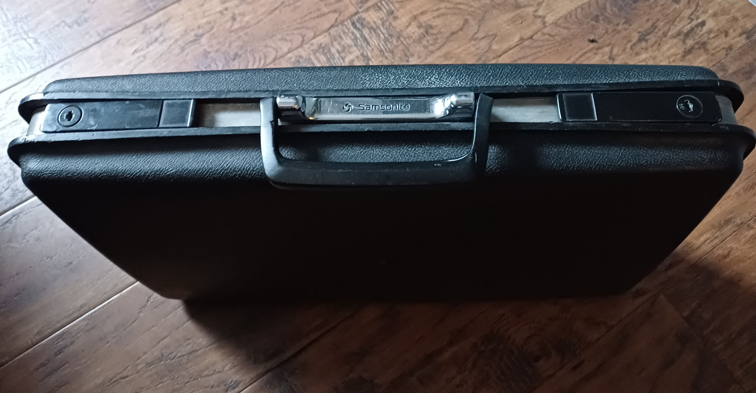 Vintage 1980s Samsonite Black Hard Shell Briefcase Made in Belgium With ...