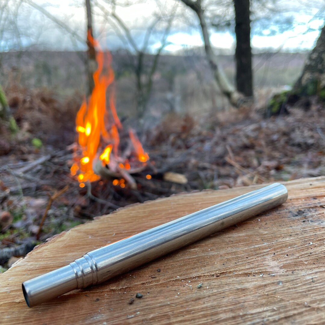 Super Large Telescopic Stainless Steel Pocket Bellows Bushcraft Fire ...