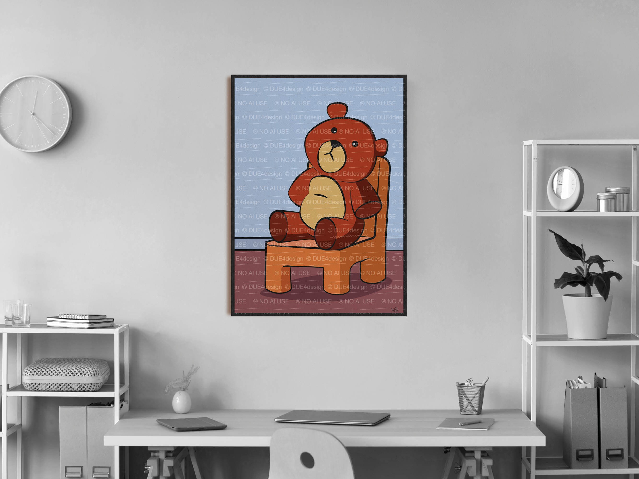 Digital Print Rupert, Family Guy Rupert Print, Stewie Rupert Poster ...