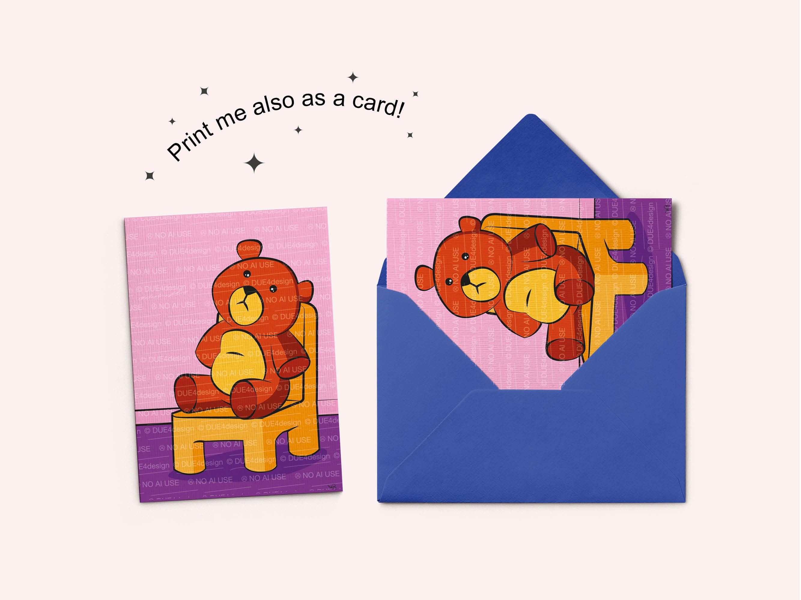 Digital Print Rupert, Family Guy Rupert Print, Stewie Rupert Poster ...