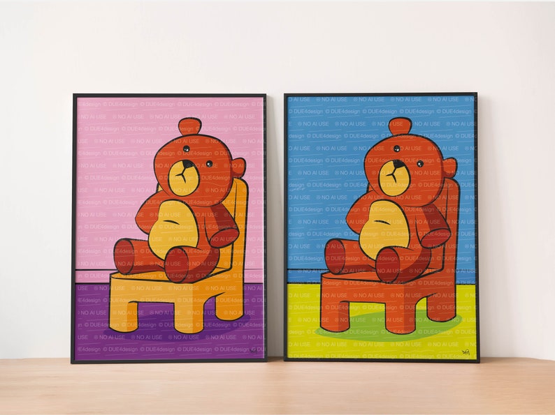 Digital Print Rupert, Family Guy Rupert Print, Stewie Rupert Poster ...