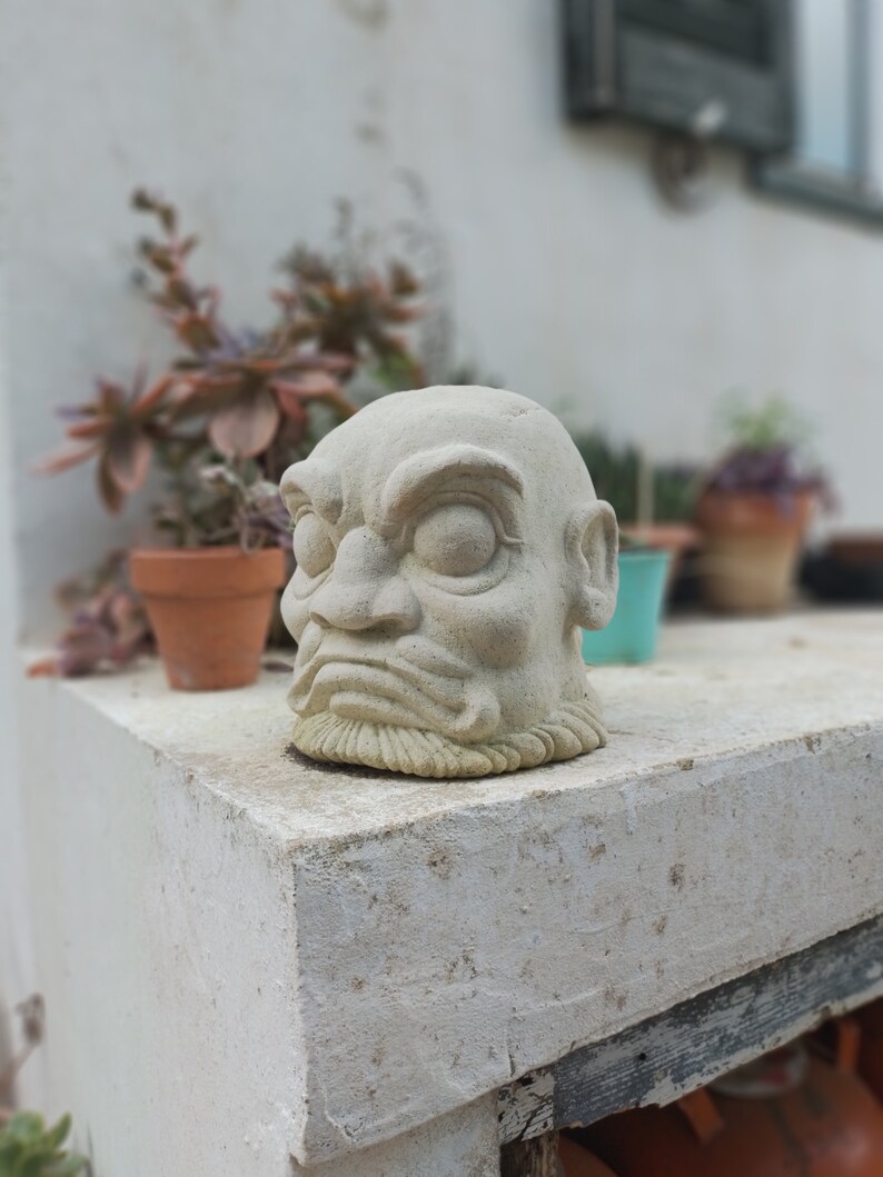 Buddha Head Stone Sculpture - Etsy