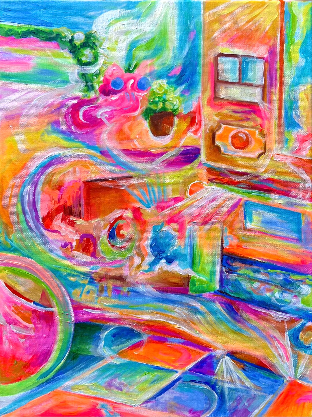 Original Acrylic Painting Oneness of Life - Etsy Israel