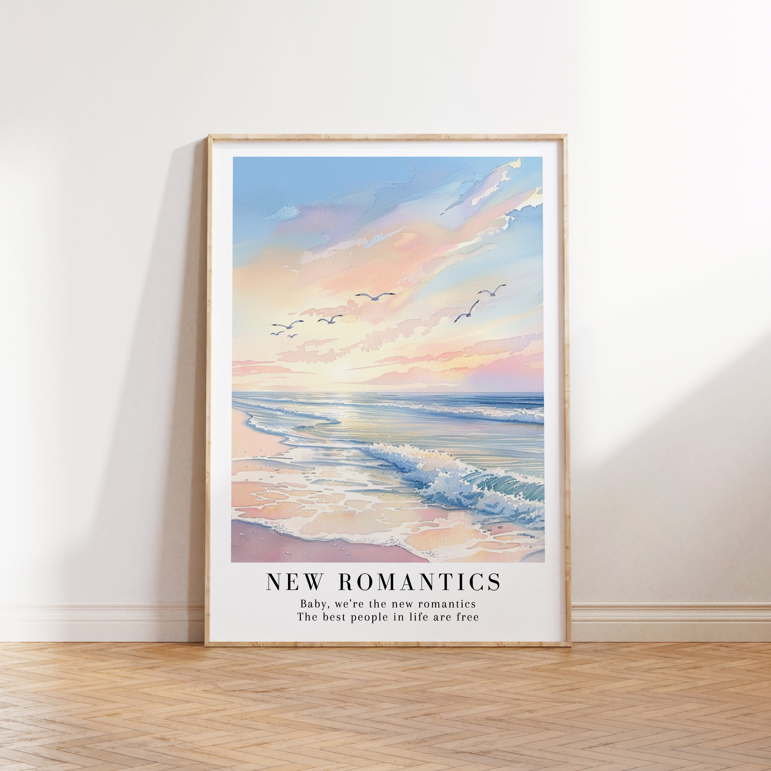 The Romantics Poster, Beach Watercolor Art, Digital Art, the Best ...