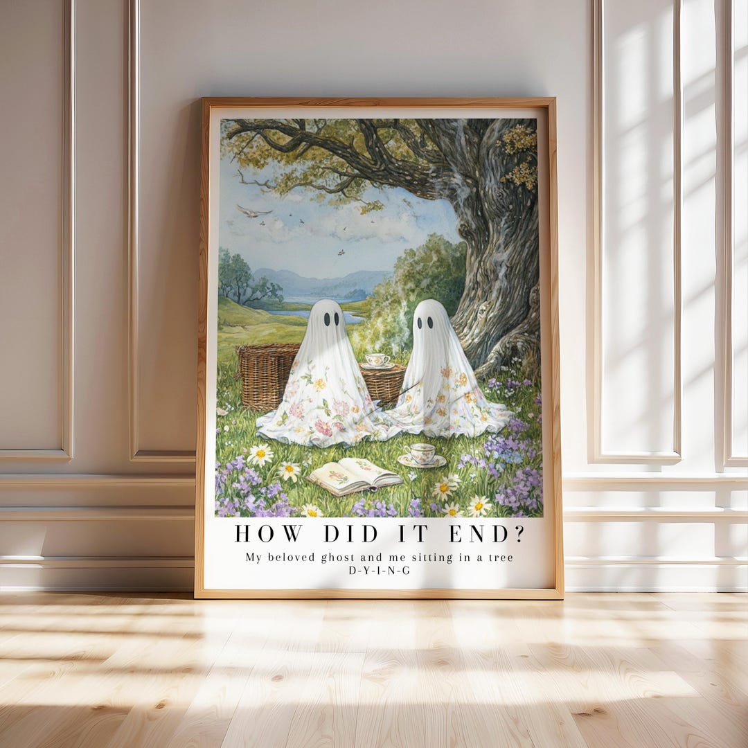 My Beloved Ghost and Me Poster, Watercolor Printable Art, Girly Room ...