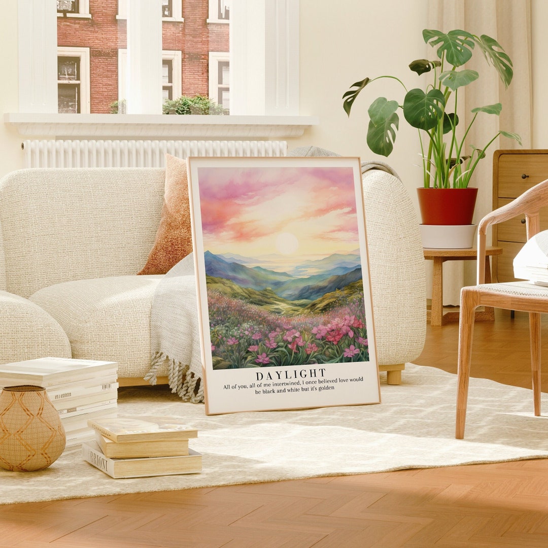 Daylight Poster, Lover Album, Poster, Watercolor Illustration Print ...
