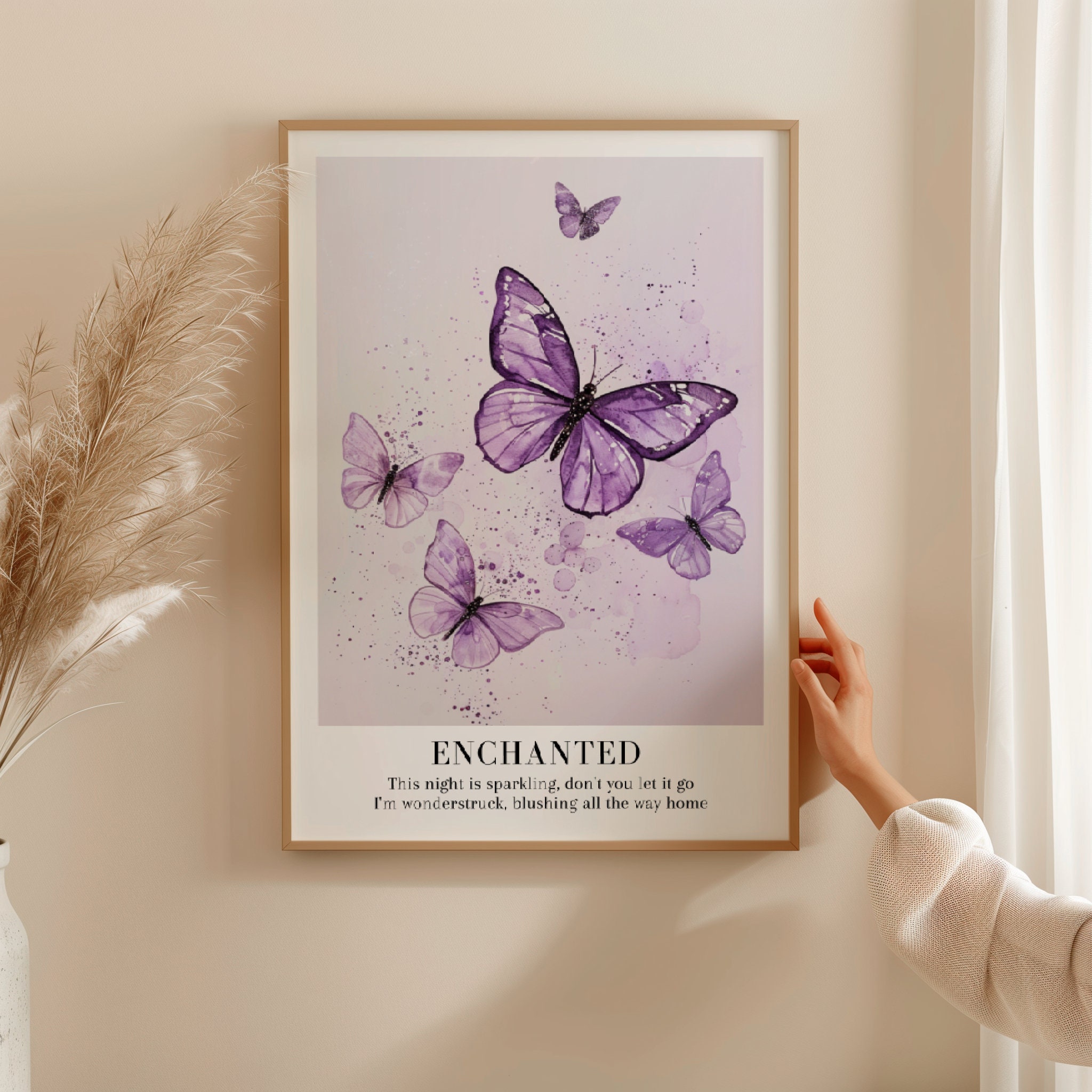 Enchanted Poster, Purple Watercolor Illustration, Speak Now Album Art ...