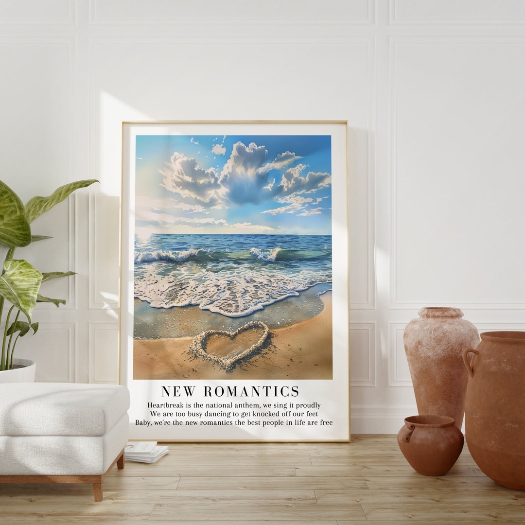 New Romantics Poster, Beach Watercolor Art, the Best People in Life Are ...