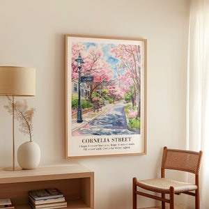 Cornelia Street, Poster, Watercolor Illustration Print, Digital ...