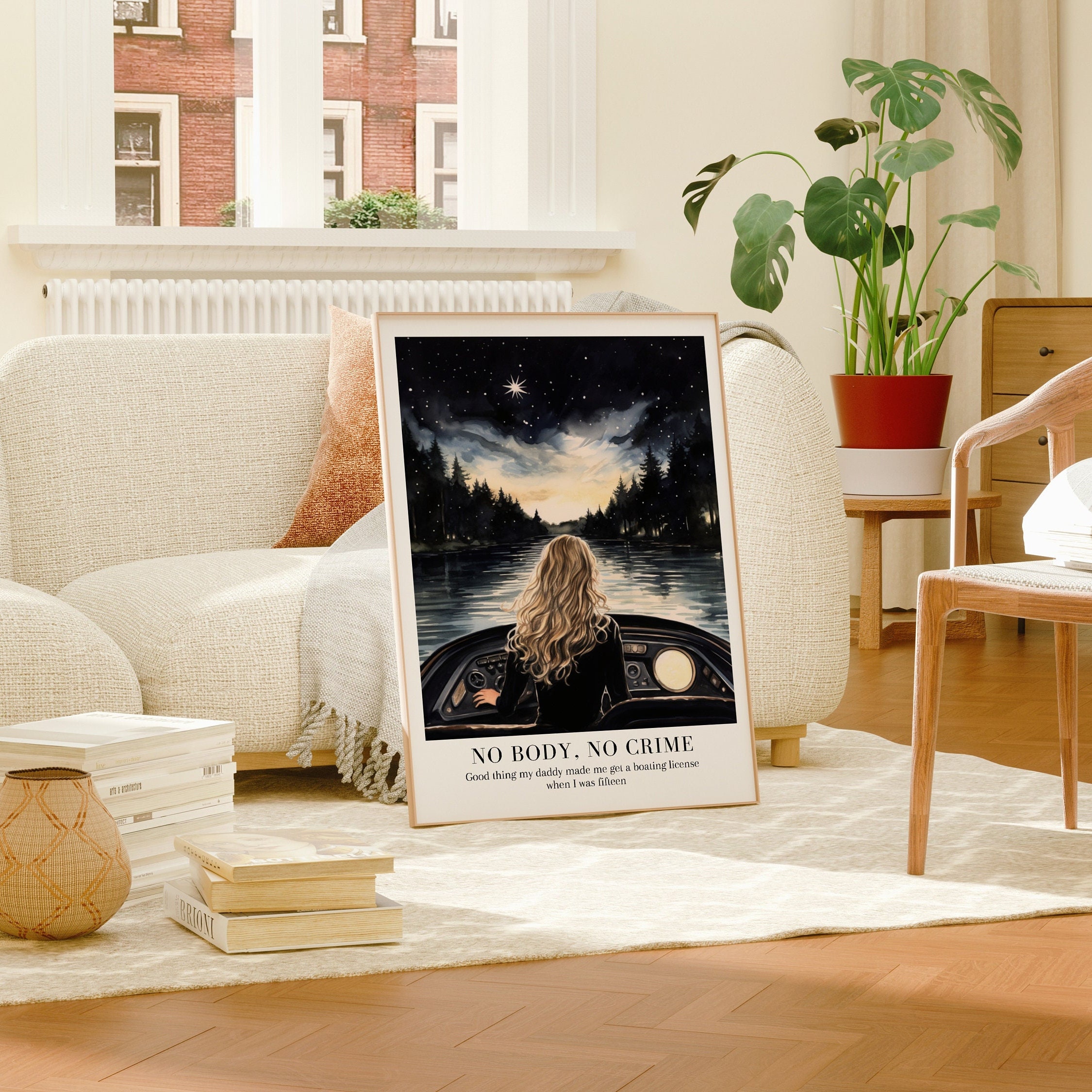 No Body, No Crime, Evermore Album, Poster, Watercolor Illustration ...