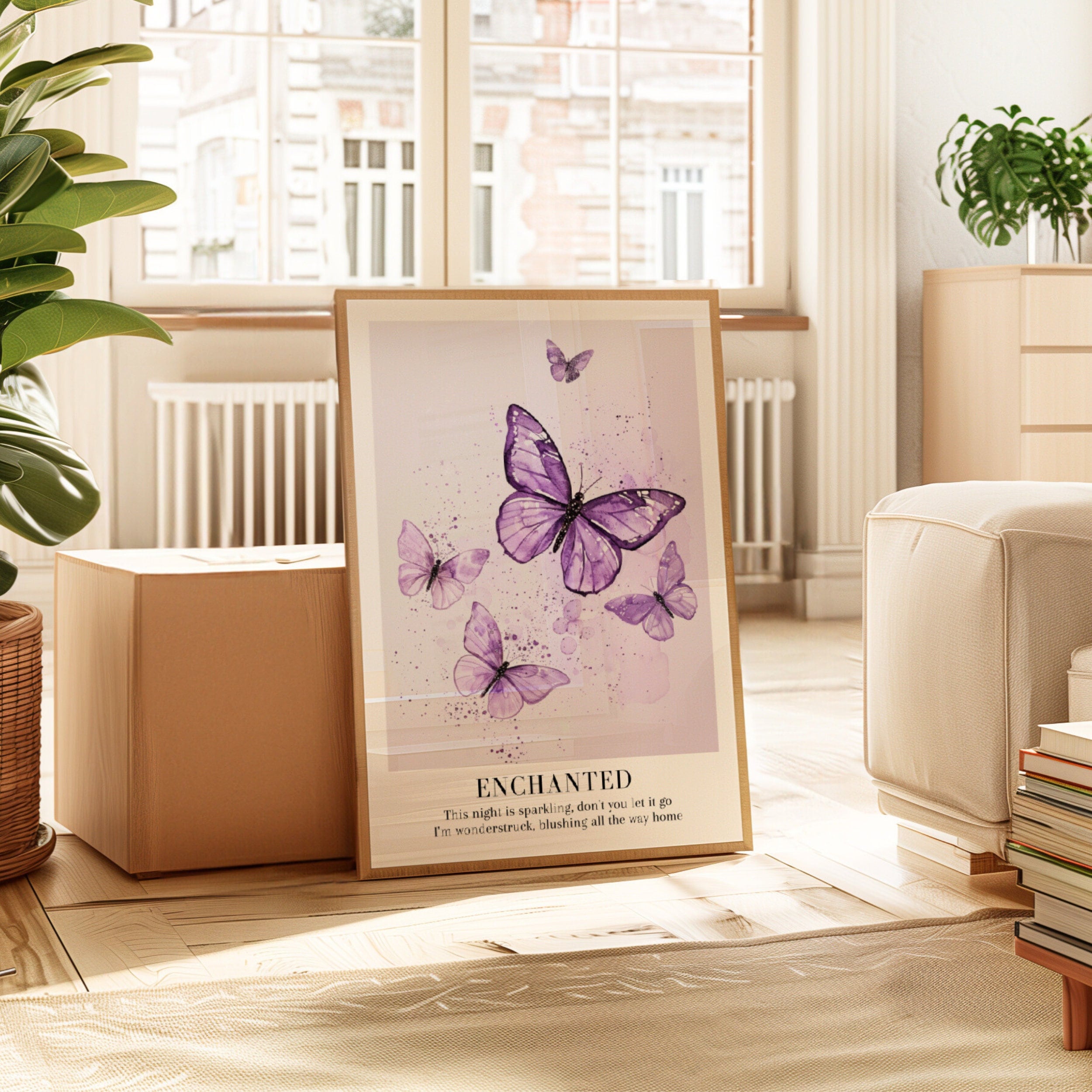 Enchanted Poster, Purple Watercolor Illustration, Speak Now Album Art ...