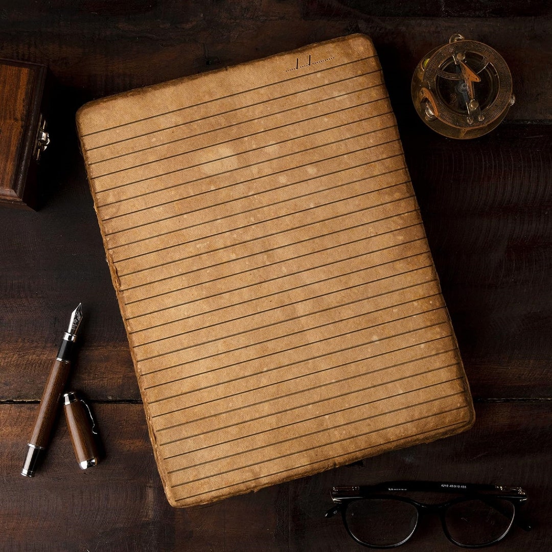 50 Sheets of Recycled Cotton Papers, Antique Paper, Lined Vintage Paper ...