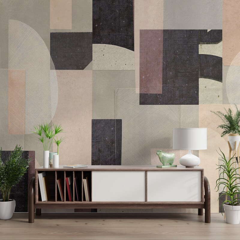 Geometric Wall Mural - Etsy