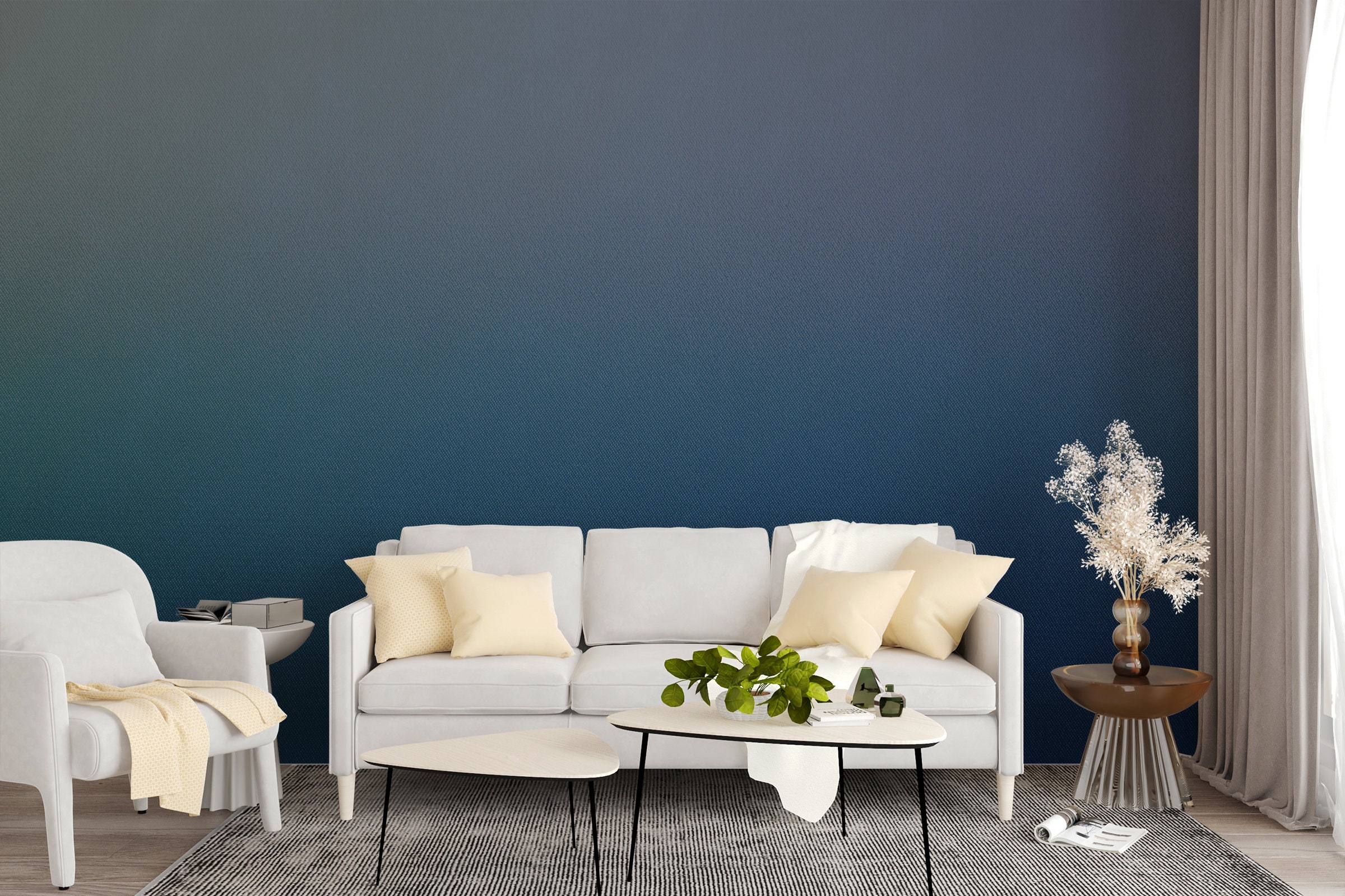 Calm Aesthetic Ombre Wallpaper Dusty Pale Purple Blue - Etsy