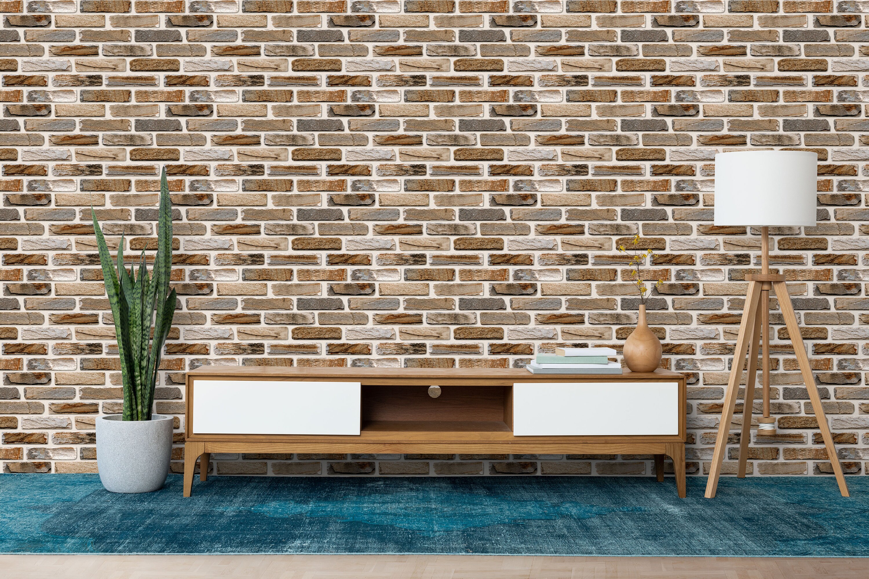 Brick Wallpaper Rolls Removable Peel and Stick Wallpaper Living Room ...