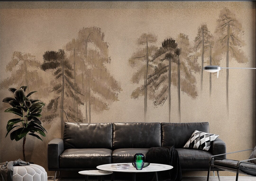 Grunge Rustic Pine Wood Mural Wallpaper, Temporary, Renter Friendly ...