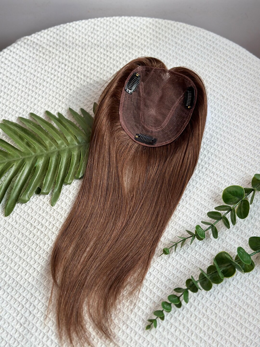 Brown Remy Human Hair Topper: Lace Base Hair Extensions, 12 Inch - Etsy