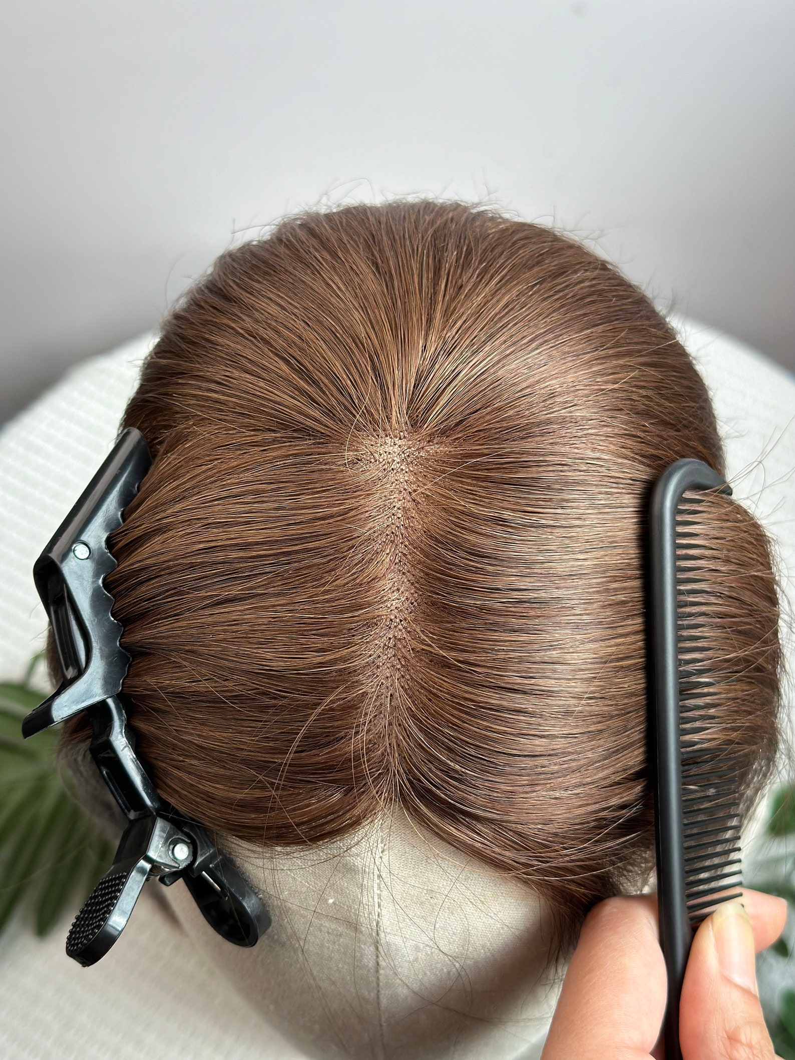 Brown Remy Human Hair Topper: Lace Base Hair Extensions, 12 Inch - Etsy