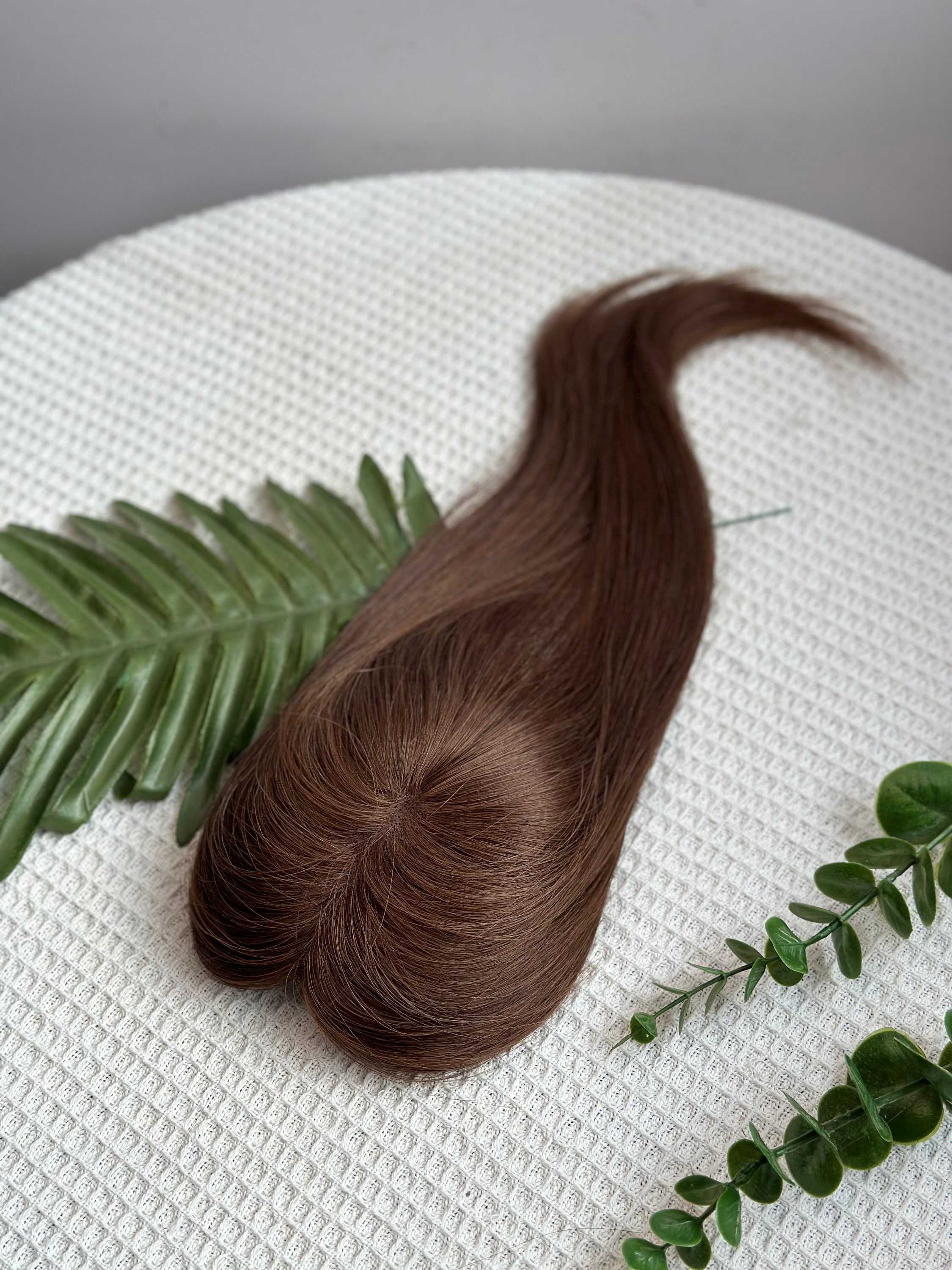 Brown Remy Human Hair Topper: Lace Base Hair Extensions, 12 Inch - Etsy