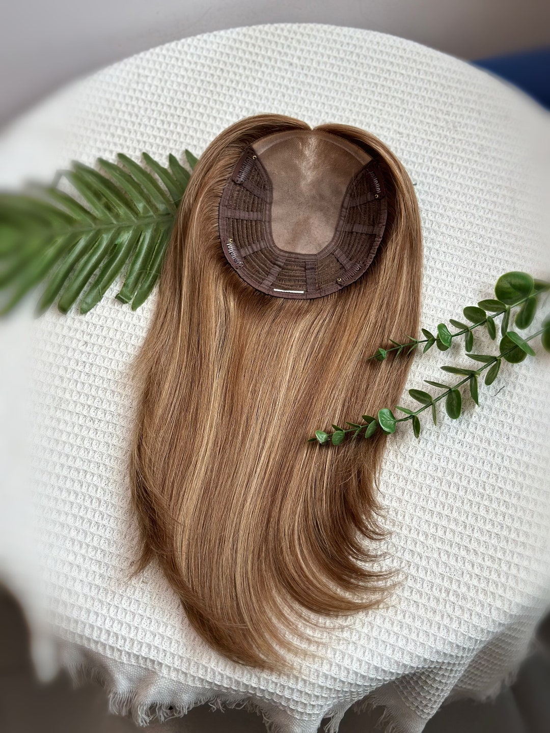 Brown Color Mono Base European Human Hair Topper for Women 7"x6" Human ...