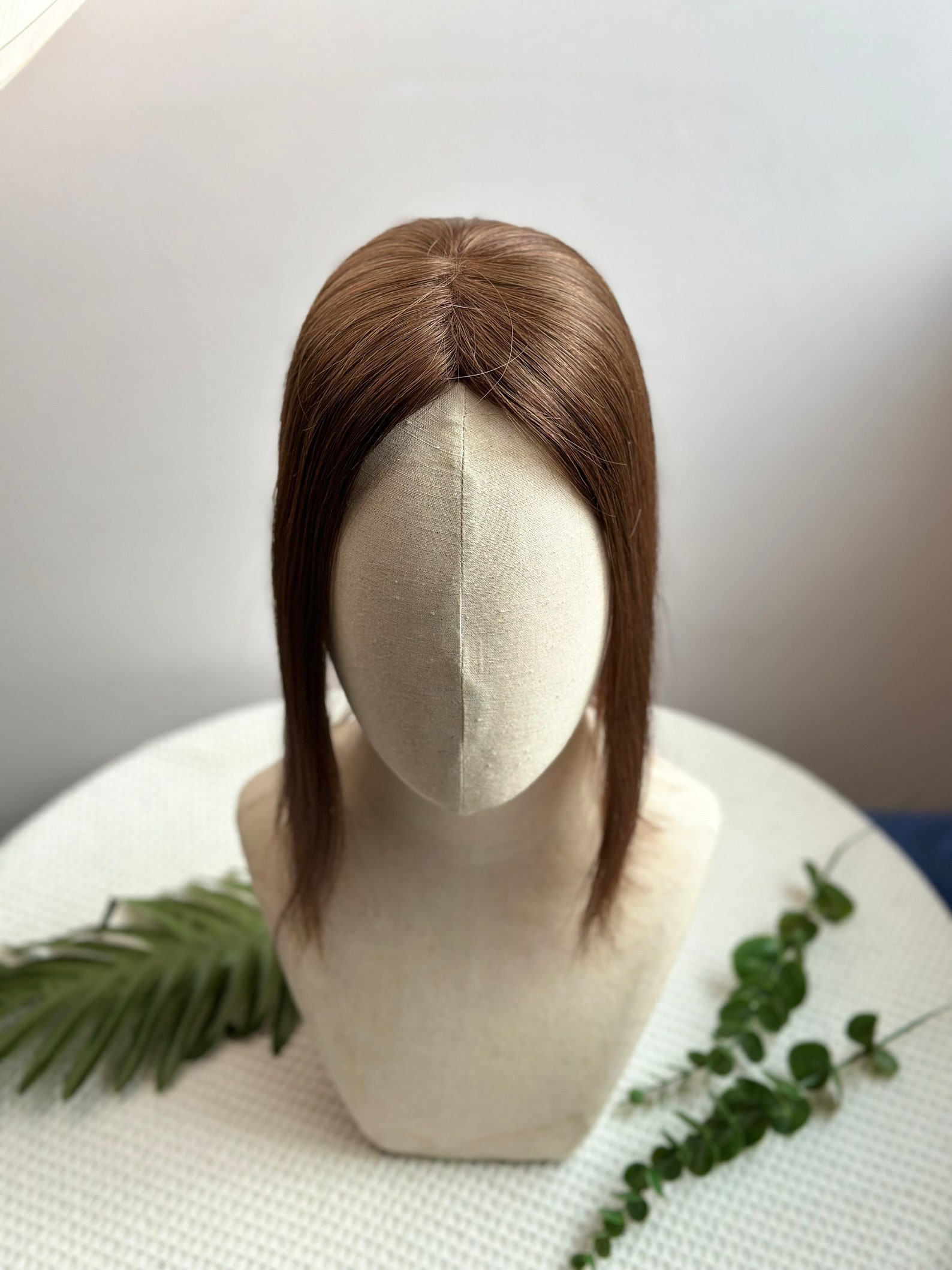 Hair Toppers for Women Brown Color Real Human Hair Top Hair Extensions ...