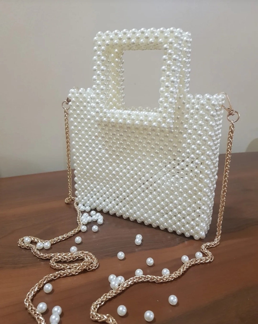 Pearl Bag,pearl Clutch Bag,pearl Bridal Purse,luxury Pearl Handbag ...