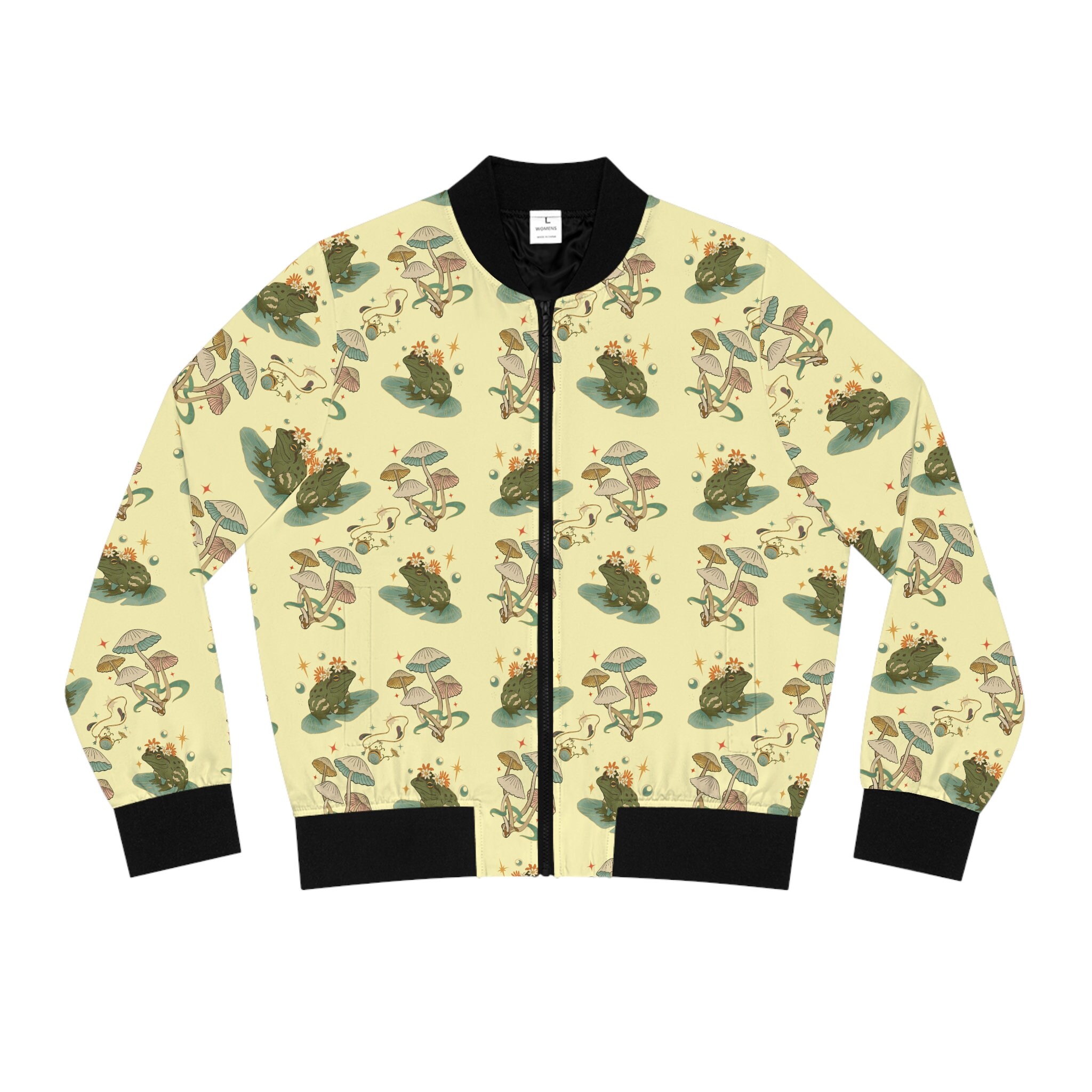 Frog Jacket, Mushroom Jacket, Cottagecore Jacket, Goblincore Jacket ...