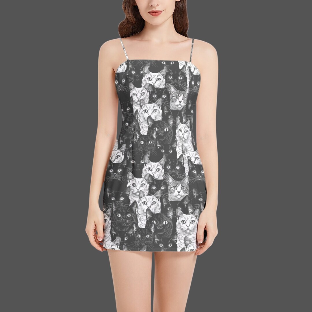 Cat Dress, Fancy Cat Dress, Dark Academia Dress, Halloween Skirt ...