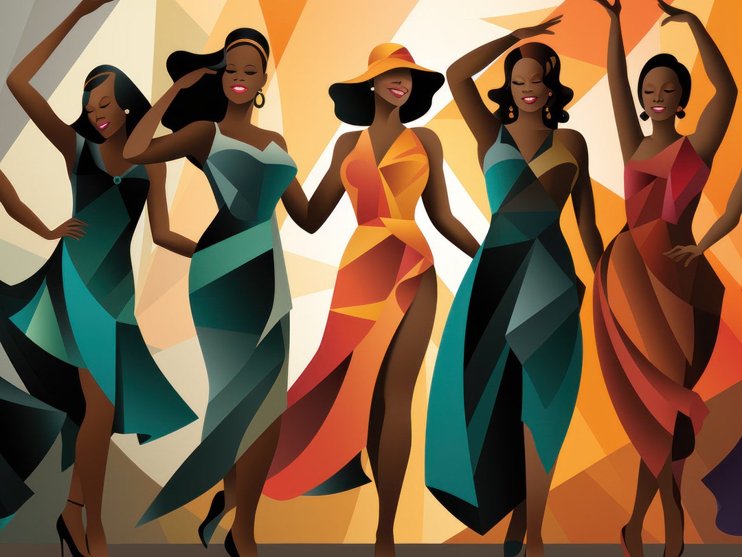 African American Dancers Digital AI Art, Printable Wall Art Design for ...