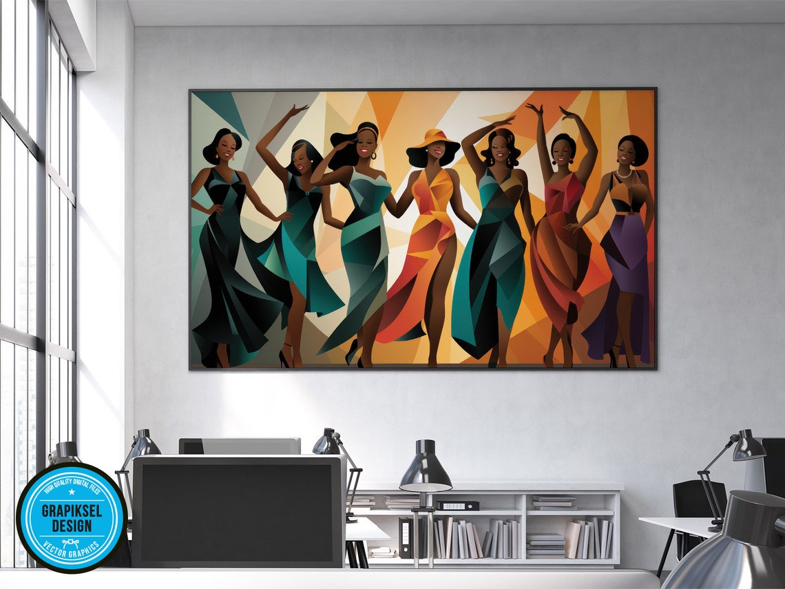 African American Dancers Digital AI Art, Printable Wall Art Design for ...