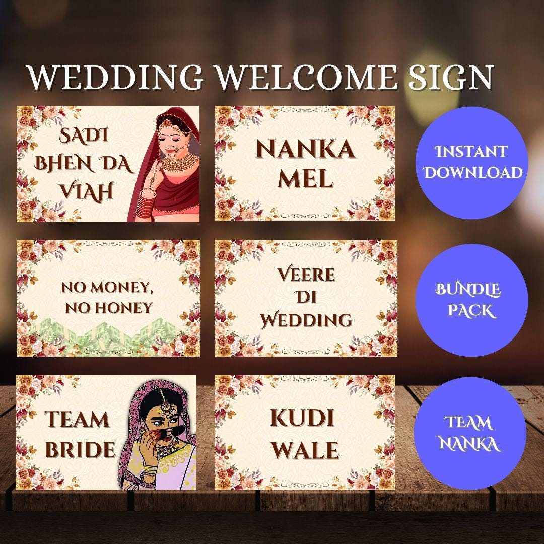 Indian Wedding Signs, Nanka Mel Sign, Nanka Entrance Sign, Nanke ...