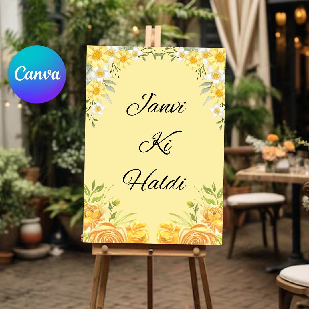 Haldi Welcome Sign, Custom Haldi Sign, Welcome Sign, Indian Wedding ...