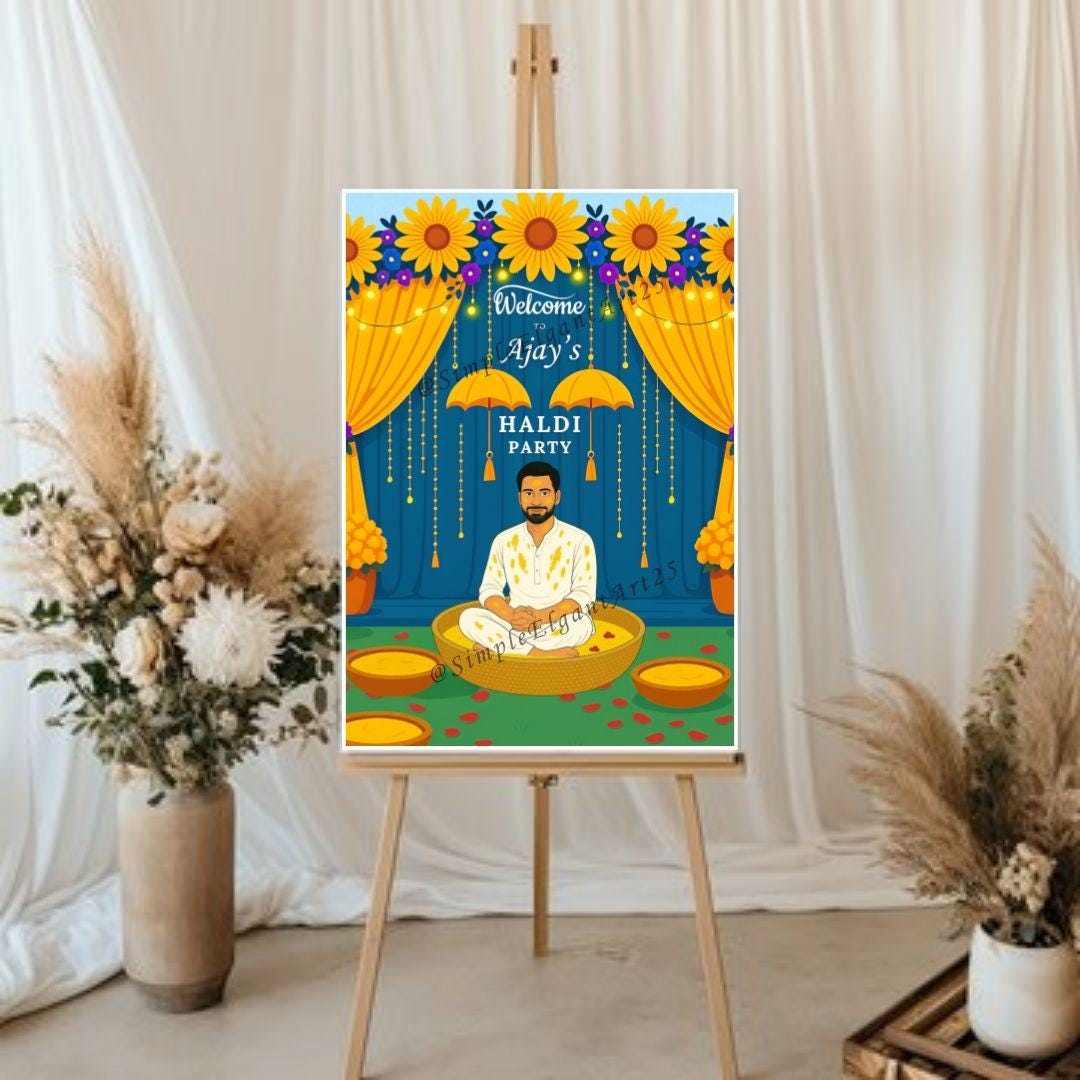 Boy Maiyaan Welcome Sign | Haldi Welcome Sign | Punjabi Wedding ...