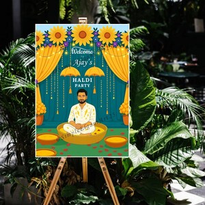 Boy Haldi, Maiyan Welcome Signs, Haldi Welcome Signs, Wedding Board ...