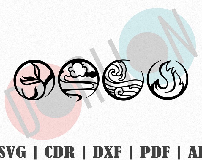 Frozen 2 Element Symbols SVG | DXF | JPG - Etsy Canada