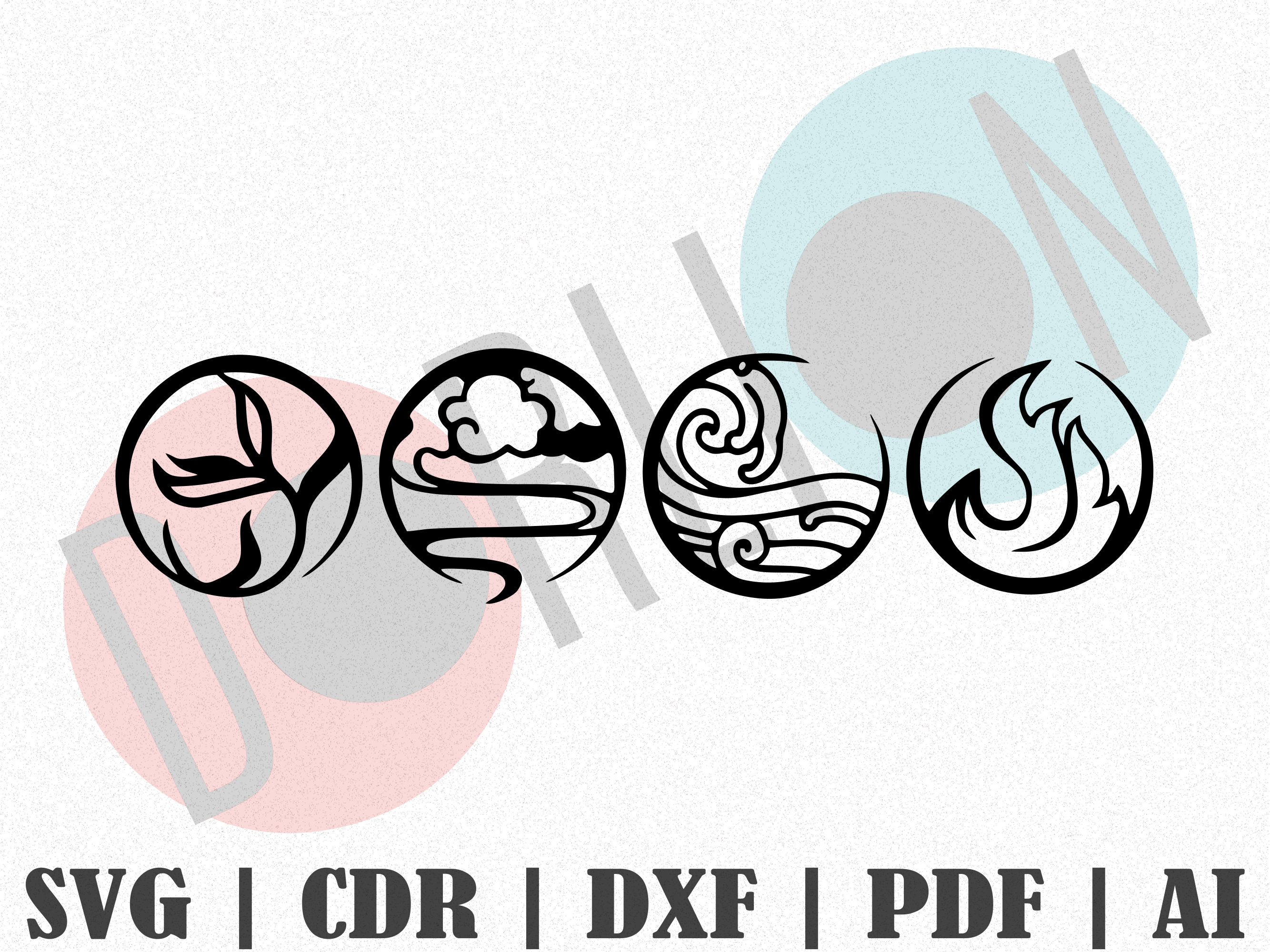 4 Elements Design SVG Customize Gift Svg Vinyl Bundle Cut - Etsy