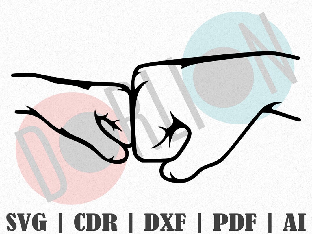 Fist Bump Design SVG, Customize Gift Svg, Vinyl, Bundle Cut File, Svg ...