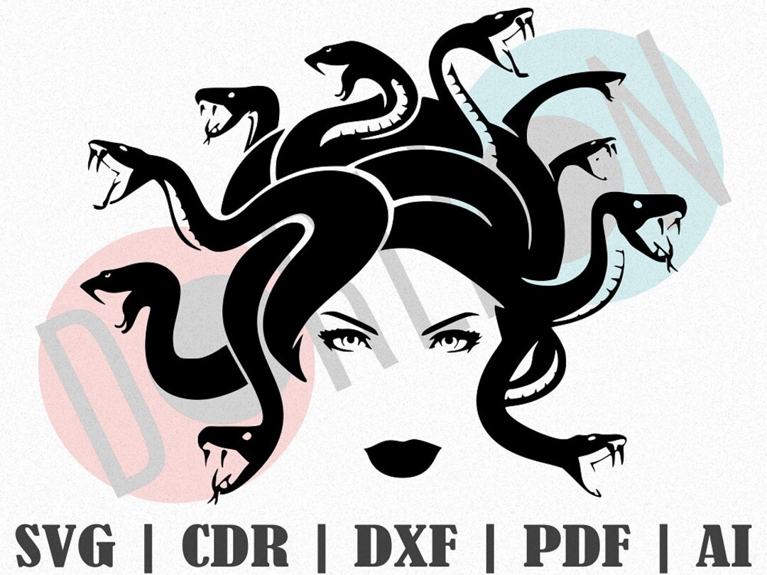 Medusa Design SVG, Customize Gift Svg, Vinyl, Bundle Cut File, Svg, Pdf ...