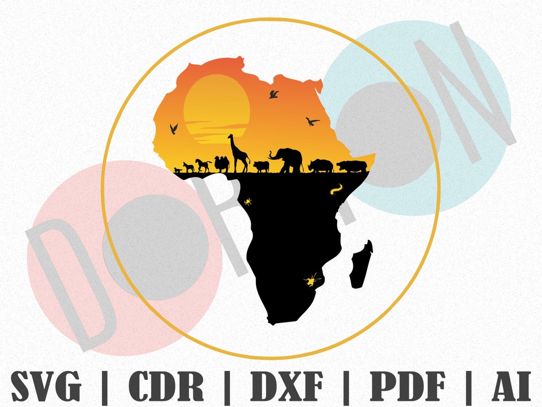 African Animals Design SVG, Customize Gift Svg, Vinyl, Bundle Cut File ...