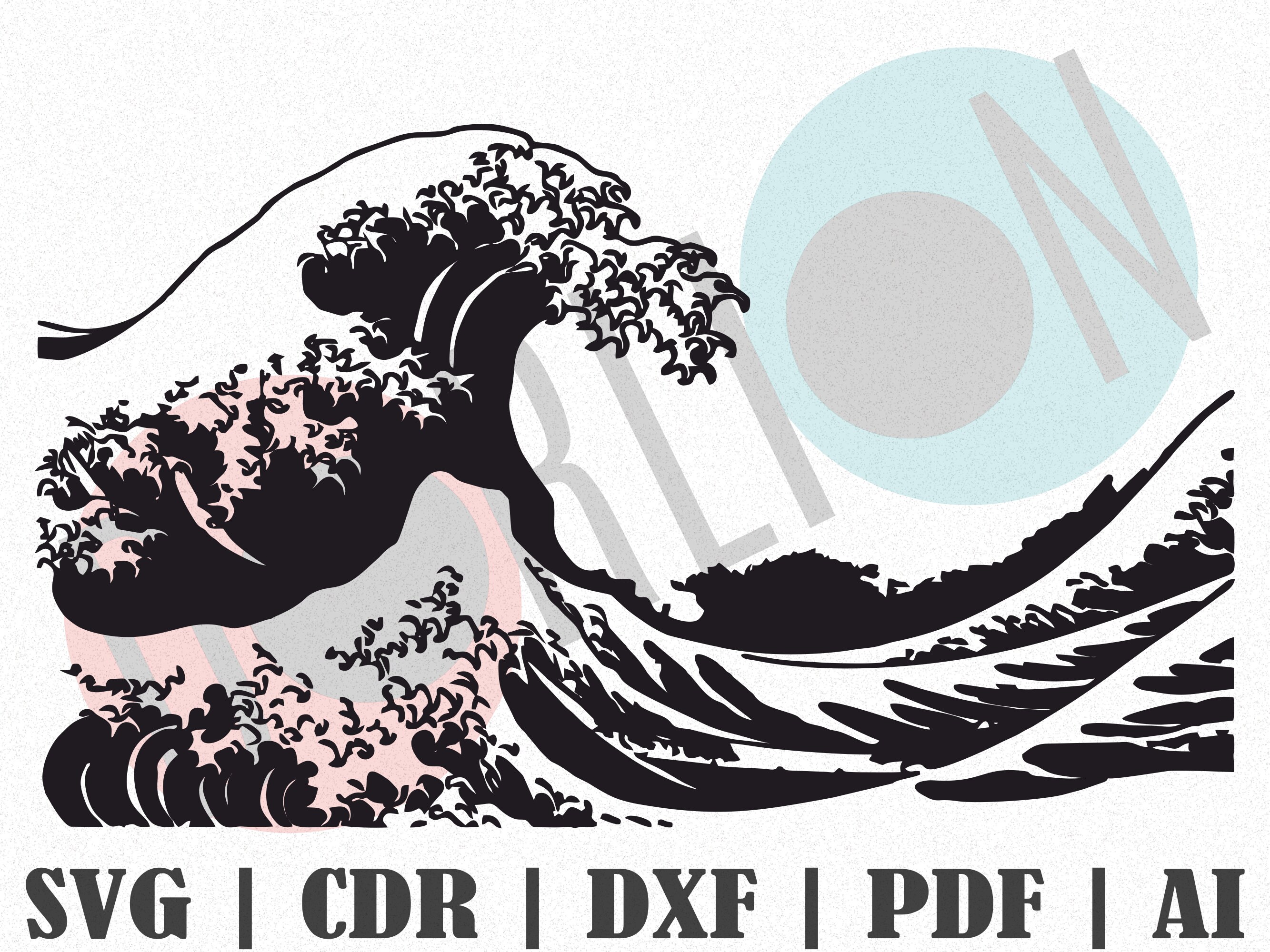 Wave Design SVG Customize Gift Svg Vinyl Bundle Cut File - Etsy