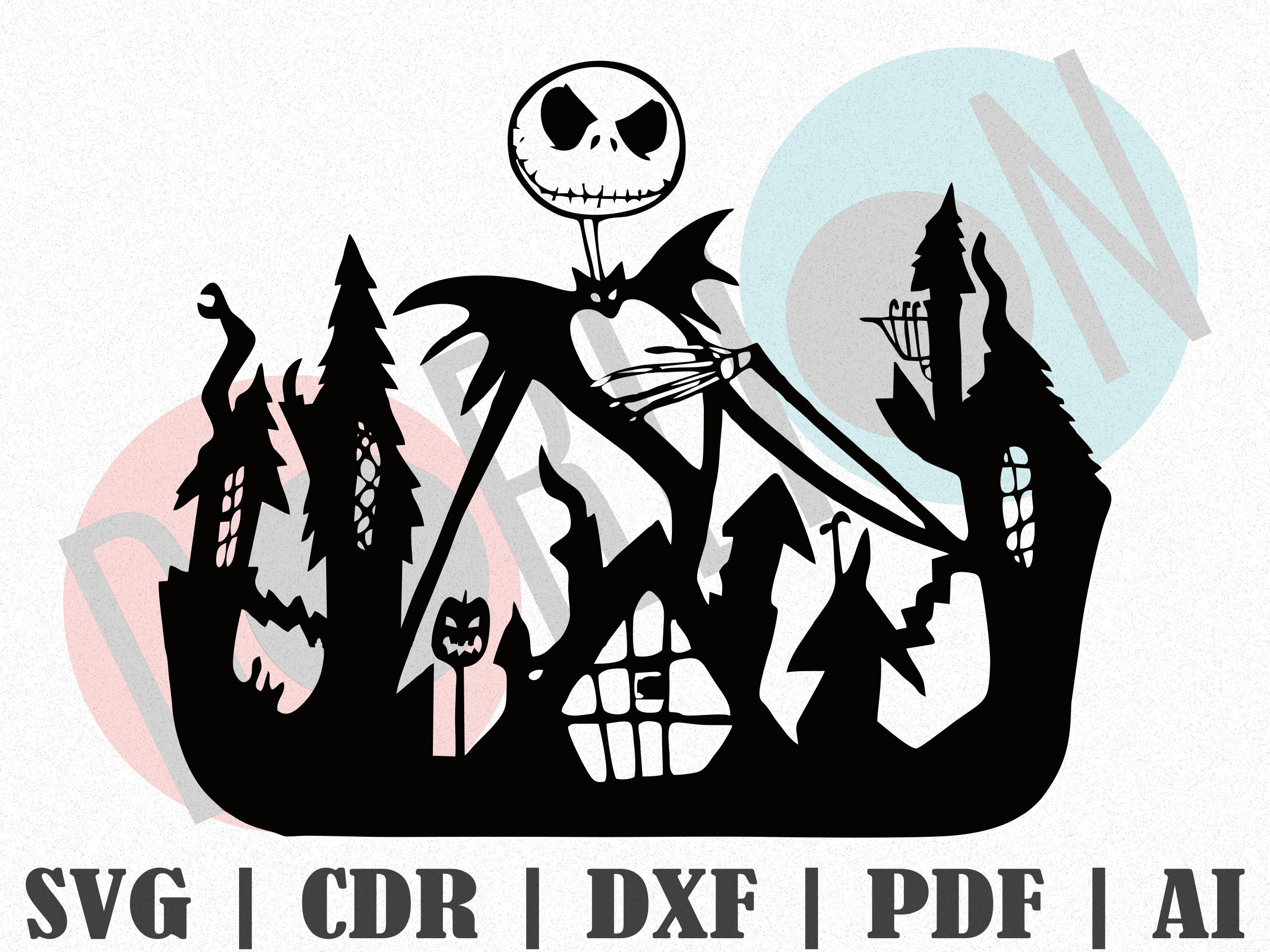 Diseño de Halloween Jack Skellington SVG Personalizar regalo - Etsy México