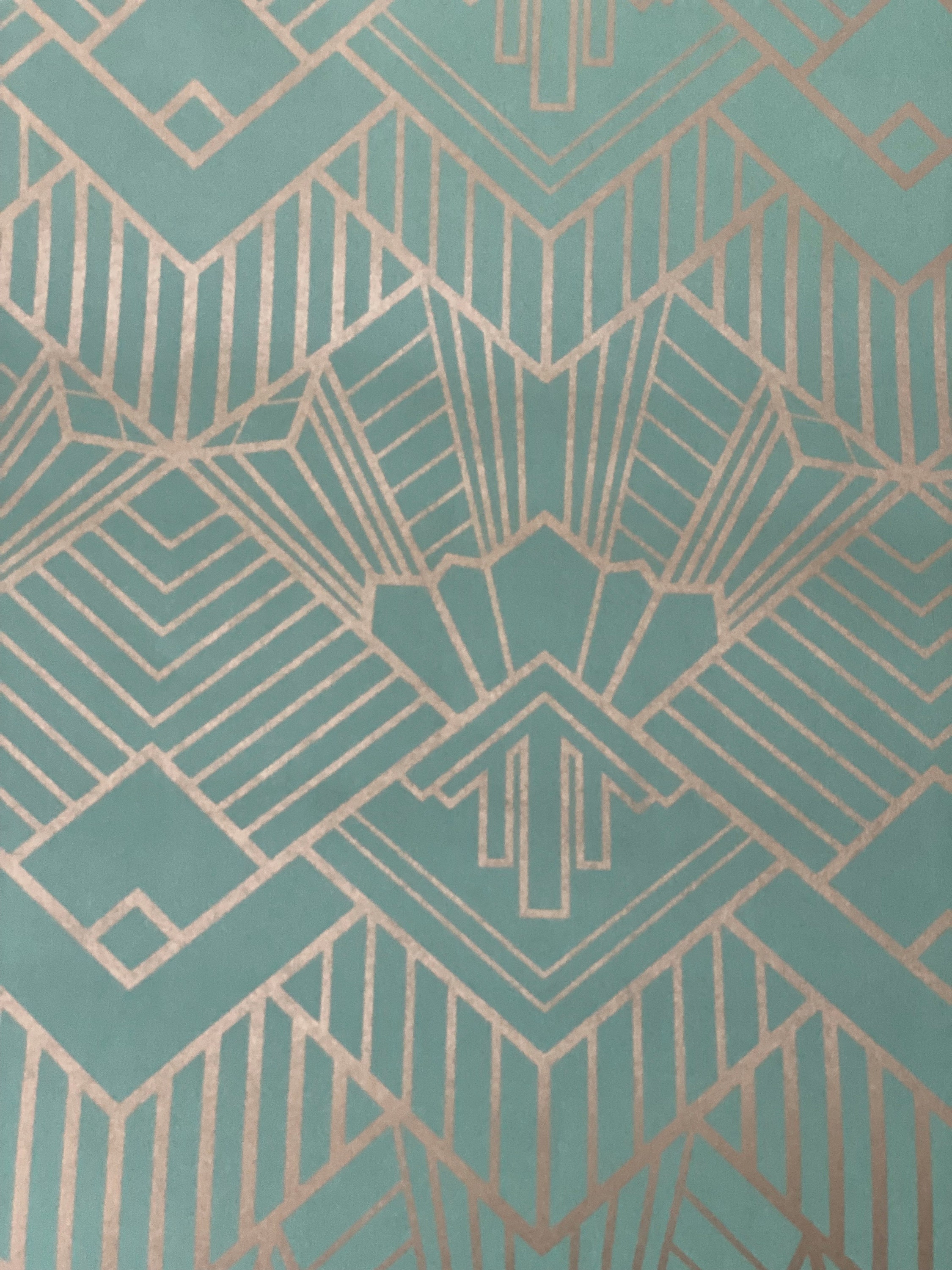Art Deco Wallpaper - Green and Gold - Etsy