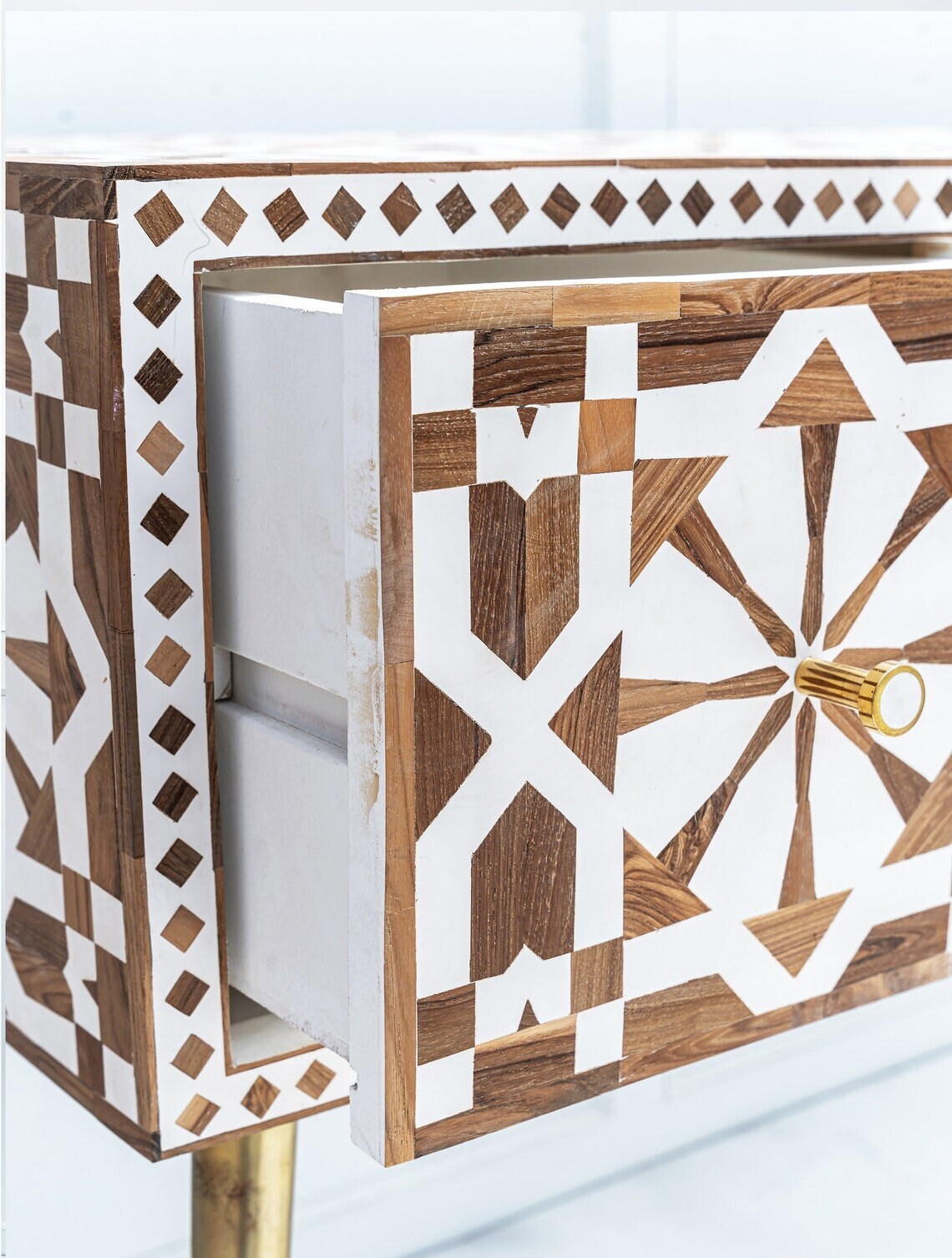 Handmade Teak Wood Inlay Console Table Teak Wood Inlay Desk Table 2 ...