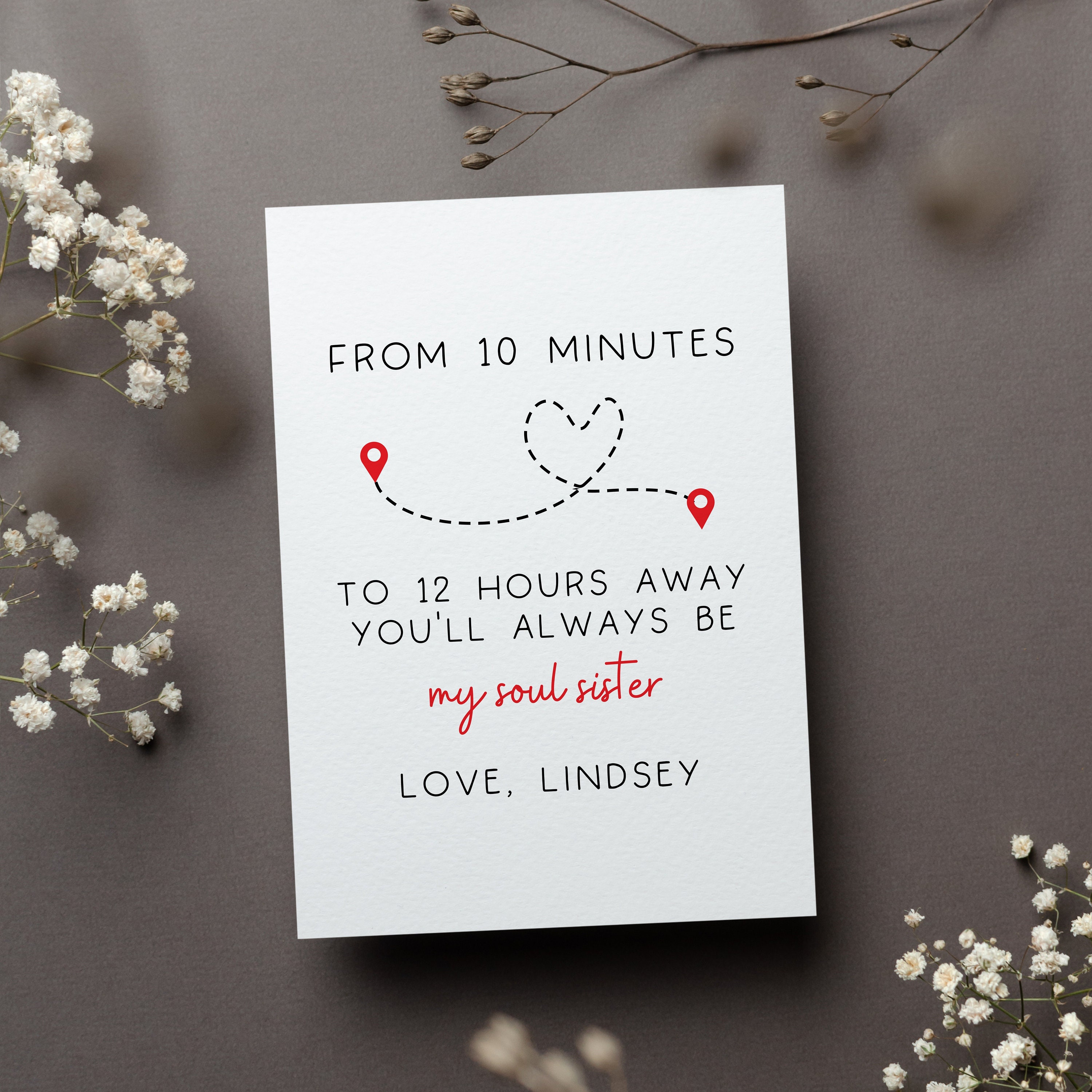 Personalized Best Friend Leaving Card, Custom Long Distance Gift, Going ...