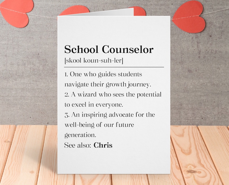 Personalized School Counselor Birthday Card Custom School - Etsy