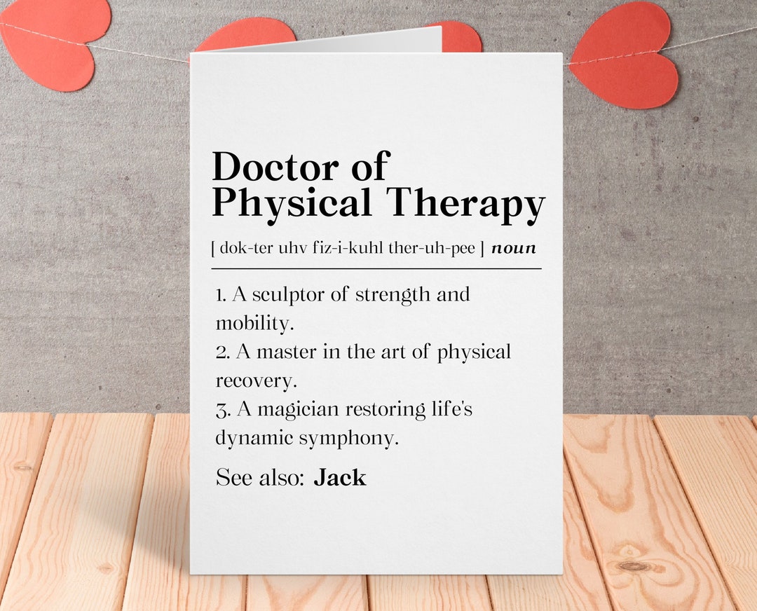 Personalized Doctor of Physical Therapy Graduation Card, Custom Doctor ...