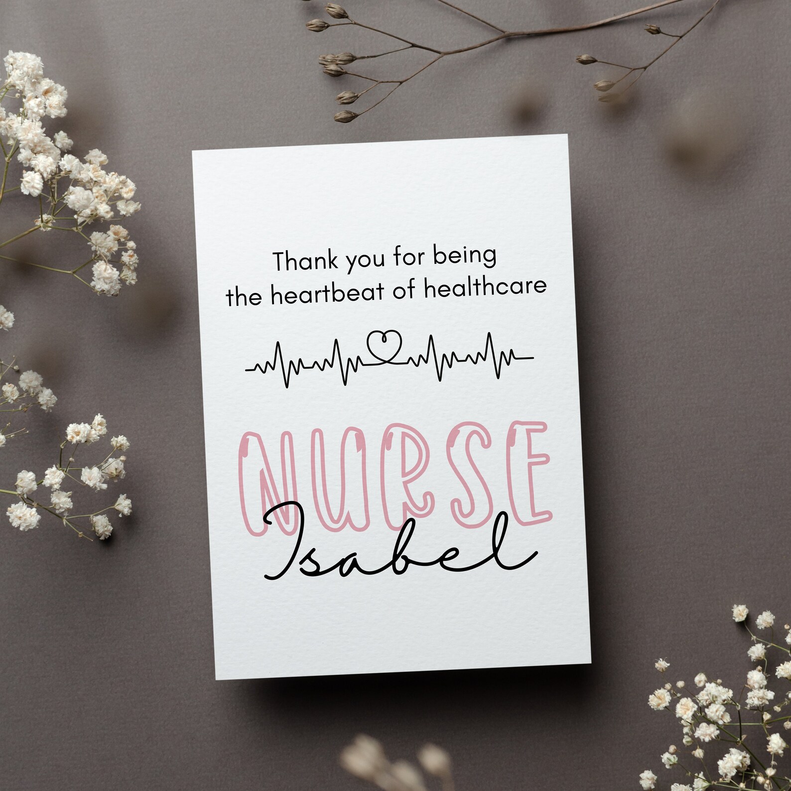 Personalized Nurse Appreciation Card, National Nurse Day Gift, Rn Thank ...